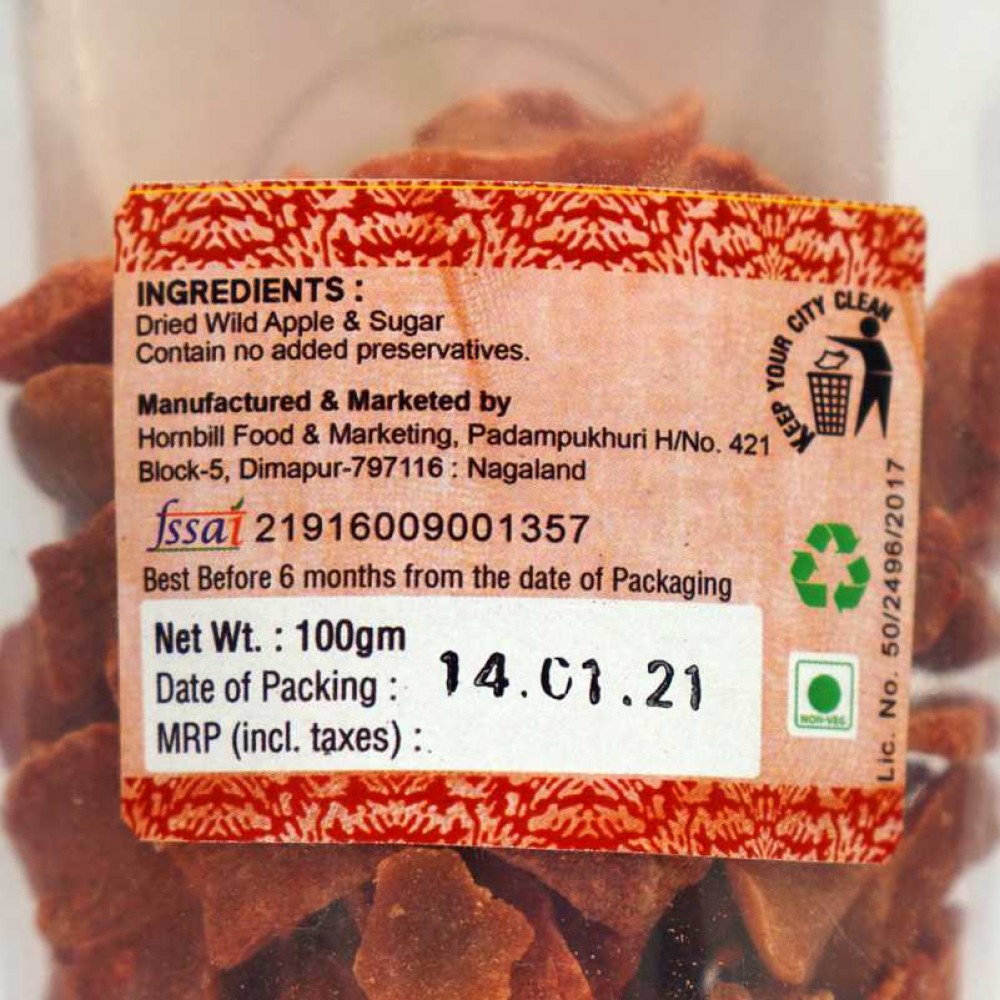 Dried Will Apple from the hills of Nagaland